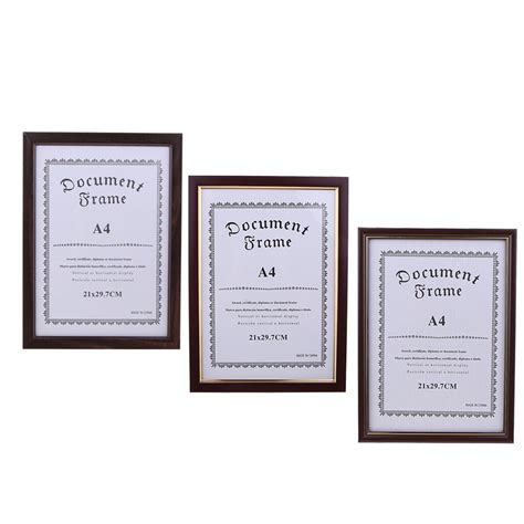 A4 Delicate Wooden Display Frame Used For Diploma Vicedeal