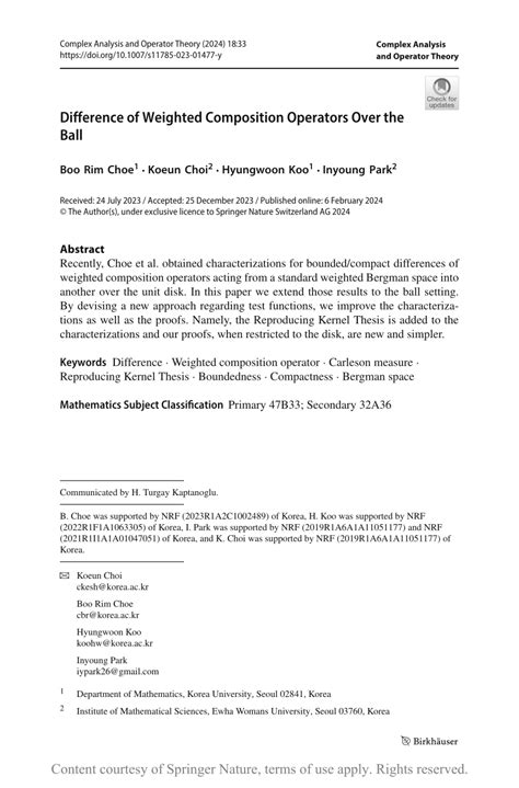 Difference Of Weighted Composition Operators Over The Ball Request Pdf
