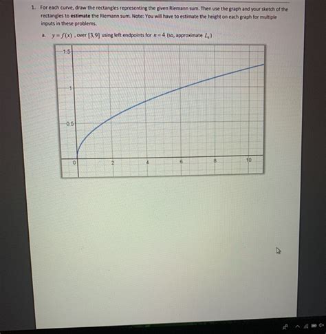 solved 1 for each curve draw the rectangles representing