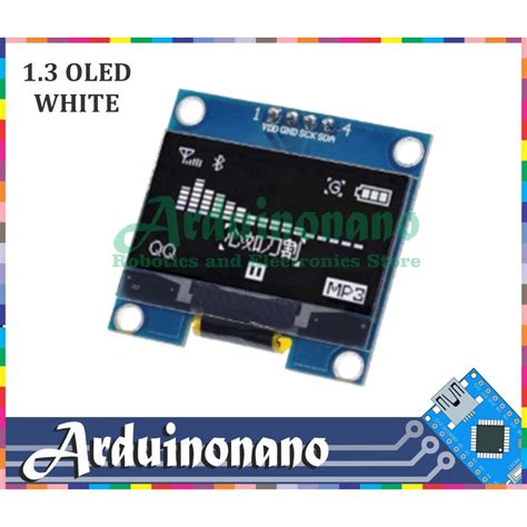 Jual 13 Oled Module White Color Iic I2c 128x64 13 Inch Oled Lcd Led Shopee Indonesia