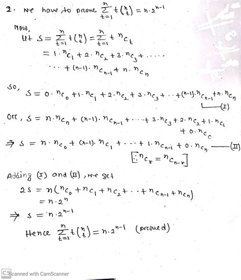 Solved Just Combinatorial Proof No Binomial Theorem Or Mathematical