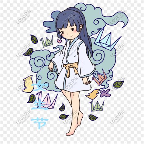 소녀의 날 여왕의 날 귀여운 소녀 손으로 그린 그림 Png 일러스트 무료 다운로드 Lovepik