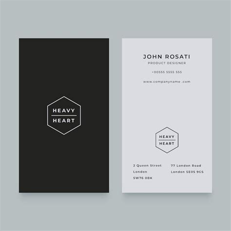 세로 명함 벡터 Freepik에서 무료 고품질 벡터를 다운로드하세요 Freepik