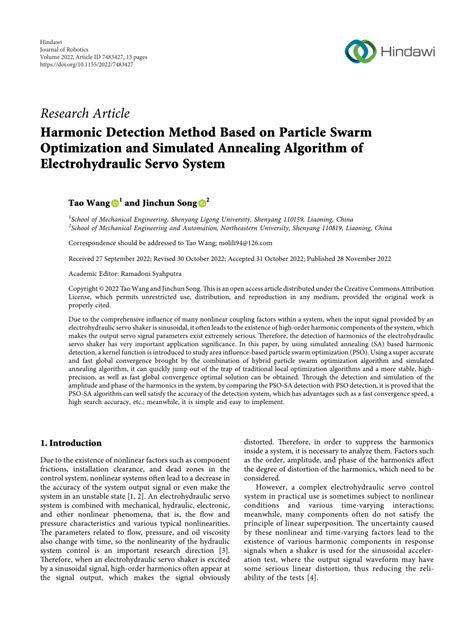 Pdf Harmonic Detection Method Based On Particle Swarm Optimization