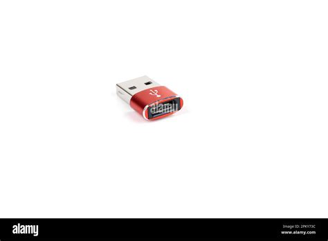 USB Red Universal Serial Bus Adapter C To A For Phone And Electronic Charging Stock Photo Alamy