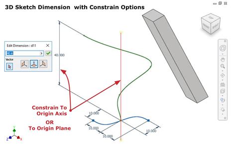 Constrain 3d Sketch Dimension To The Origin Or Object Autodesk Community