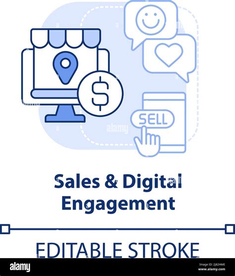 Sales And Digital Engagement Light Blue Concept Icon Stock Vector Image And Art Alamy