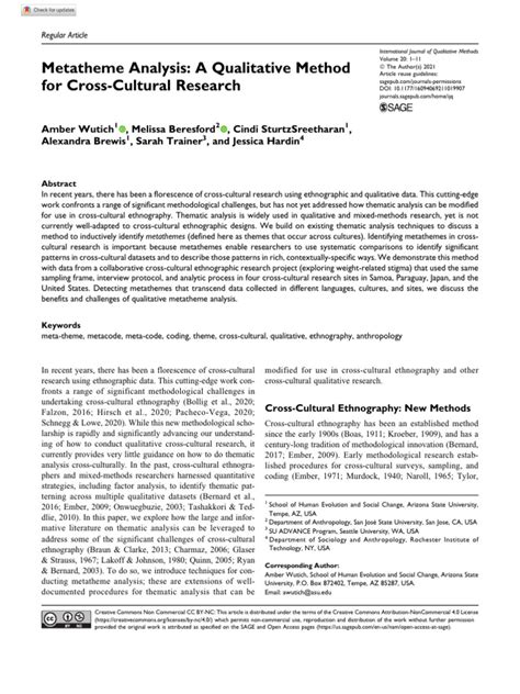 A Qualitative Method Pdf Qualitative Research Analysis