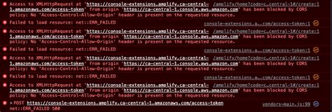 cors issue setting up amplify hosting with github in ca central 1 · issue 2847 · aws amplify