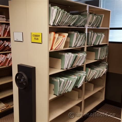 Wilcor Beige Rolling File System High Density Mobile Storage Allsold