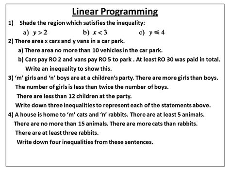 Math 10 Chapter 4 Linear Programming