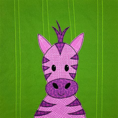 Zulima Zebra Applique Pattern Shiny Happy World