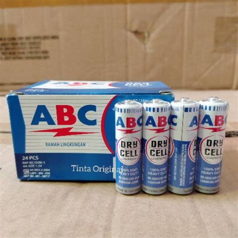 Jual Baterai Battery Batere ABC Biru Size AA V Isi Pcs Shopee Indonesia
