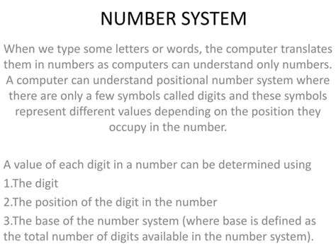 Number System In CoMpUtEr PPTX