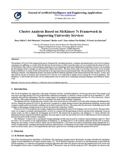 Mckinsey 7s Framework Pdf Cluster Analysis Cognition
