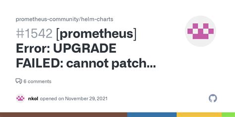 Prometheus Error Upgrade Failed Cannot Patch Prometheus Kube State Metrics With Kind