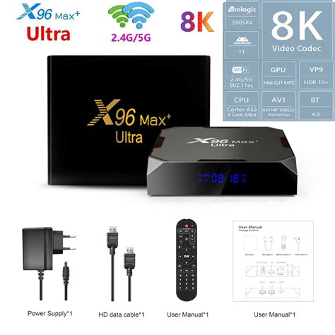 Original X96 MAX TV BOX Android 11.0 4GB RAM Amlogice S905X4 4GB/32GB ...