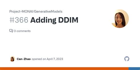 Adding Ddim · Issue 366 · Project Monaigenerativemodels · Github