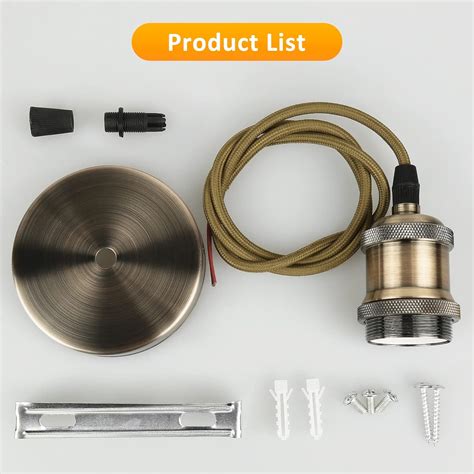 E Vintage Solid Lamp Socket Edison Retro Pendant Lamp Holder Standard Screw In Lamp Socket