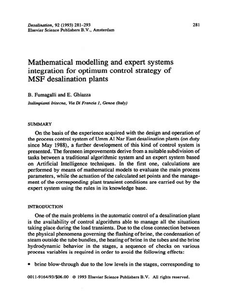 Mathematical Modelling And Expert Systems Integration For Optimum