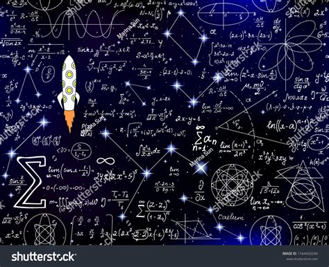 Scientific Vector Seamless Background Handwritten Mathematical Stock Vector Royalty Free