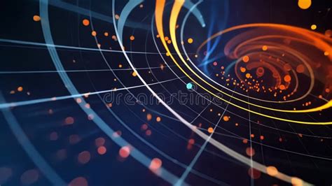 Glowing Light Streaks Forming Concentric Circles Around Bright Light Source Stock Video Video