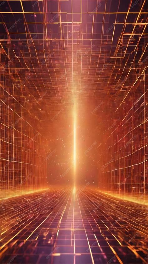Premium Photo Abstract Technology Perspective Grid Background Digital Network Connection