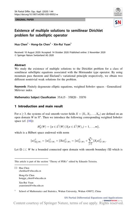 Existence Of Multiple Solutions To Semilinear Dirichlet Problem For