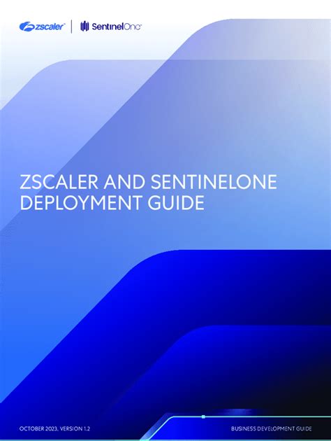 Fillable Online Zscaler And Sentinelone Deployment Guide The Zscaler