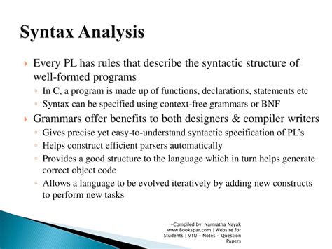 Ppt Syntax Analysis 1 Powerpoint Presentation Free Download Id
