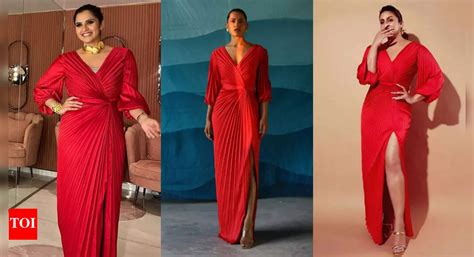 Sania Mirza Vs Huma Qureshi Who Wore The Scarlet Gown Better