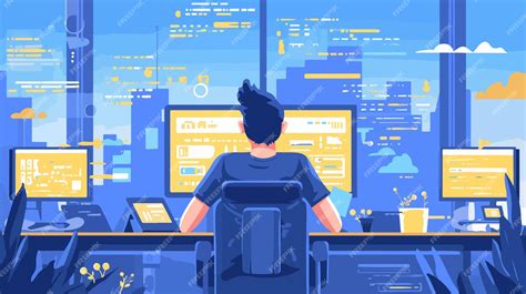 professional man programming software concept programmer working on code premium ai generated