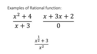 RATIONAL FUNCTION Pptx