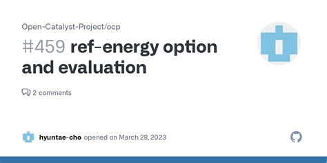 ref energy option and evaluation · issue 459 · open catalyst project