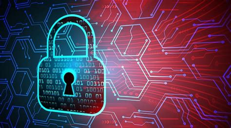 디지털 배경 사이버 보안에 닫힌 자물쇠 프리미엄 벡터