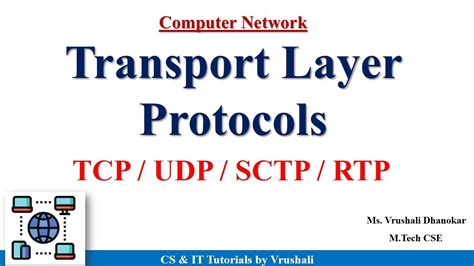 Cn 24 Transport Layer Protocols Tcp Udp Sctp Rtp Youtube