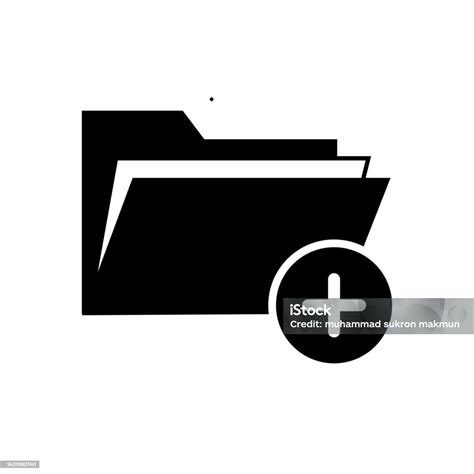 파일 벡터 아이콘 추가 폴더 기호 추가 모바일 앱 웹 사이트 또는 데스크톱 앱을 위한 간단하고 현대적인 평면 벡터 그림 0명에 대한 스톡 벡터 아트 및 기타 이미지 Istock