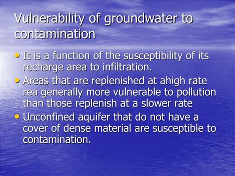 Ppt Groundwater Vulnerability And Susceptibility Powerpoint