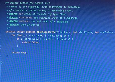 Solved Implement Sorting Method Use Parameters Index