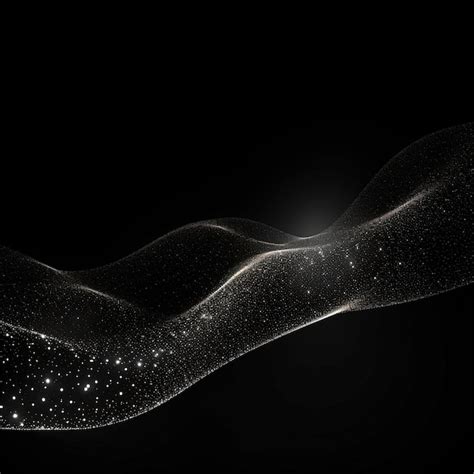 Premium Ai Image Abstract Digital Wave With Particles On Dark Background