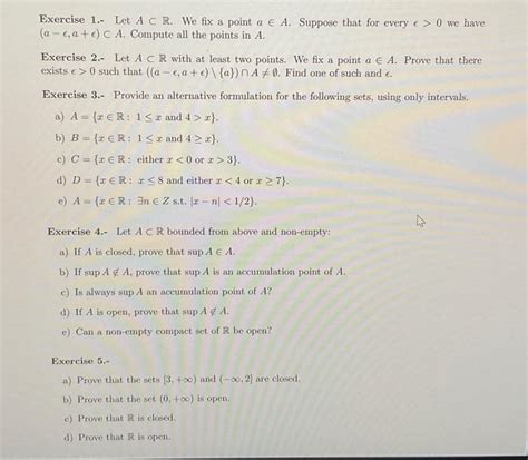 solved exercise 1 let a⊂r we fix a point a∈a suppose
