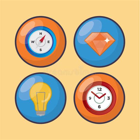 Assorted Icons Vector Illustration Decorative Design Stock Vector