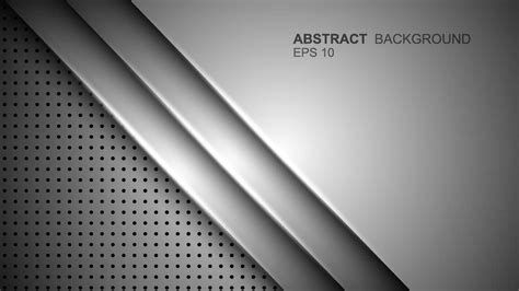 Abstract White Overlapping Layers Background Combination With Silver Textured Lines Decoration