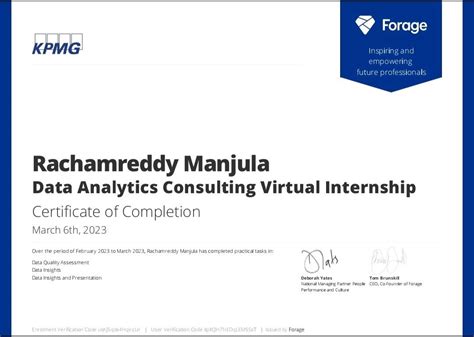 Manjula Rachamreddy On Linkedin 🥳 Hello Connections Just I Have Completed Kpmg Data Analytics