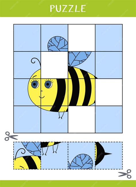 아이들을 위한 퍼즐 자르고 붙이기 벡터 워크시트 프리미엄 벡터 아이들을 위한 퍼즐 자르고 붙이기 벡터 워크시트 프리미엄 벡터