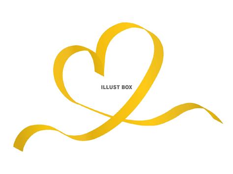 無料イラスト ハート型のリボンテープ03