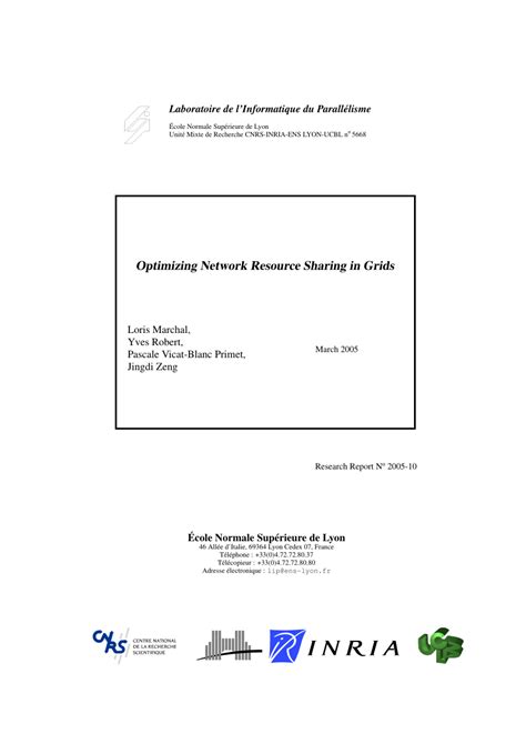 Pdf Optimizing Network Resource Sharing In Grids