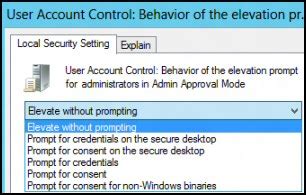 Disable UAC Windows Server 2012 Turn Off User Account Control