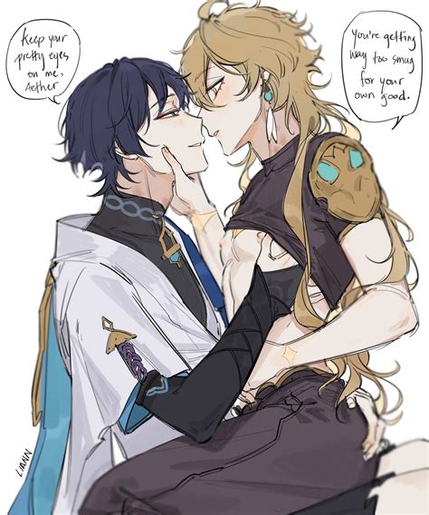 Aether Scaramouche And Wanderer Genshin Impact Drawn By Liann1009