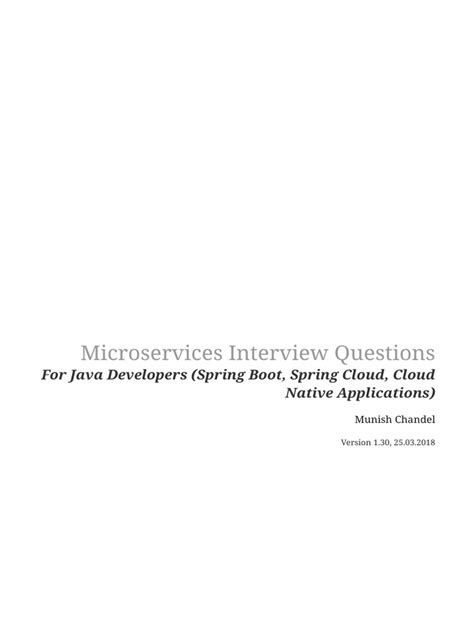 Cracking Microservices Interviews V13 Pdf Pdf Component Based